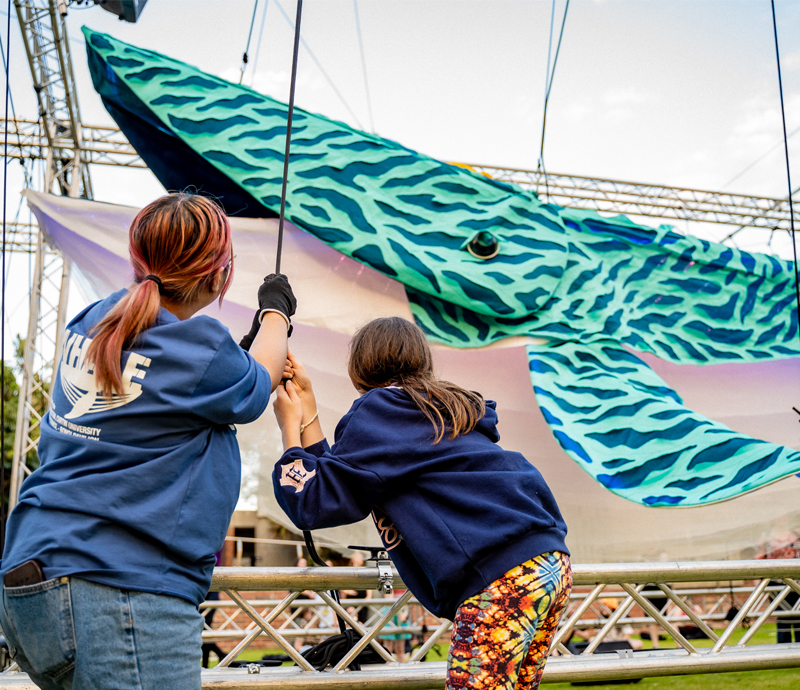 The Whale Interactive Puppet Installation at Arts Centre Melbourne